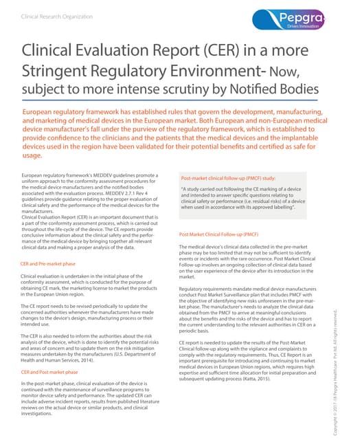 Clinical Evaluation Report.pdf | Healthcare Industry | Industries