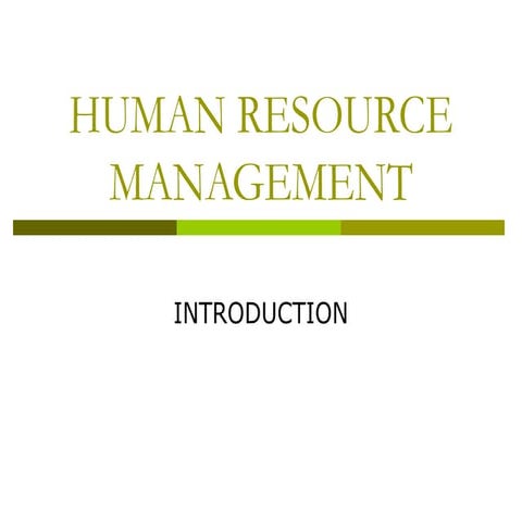 1. hrm intro | PPT