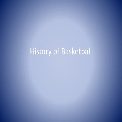 History of basketball | PPT