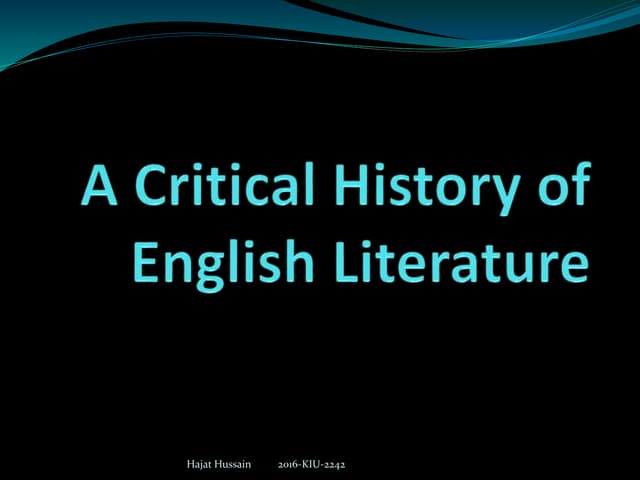 Anglo Norman Period or Middle English | PPTX