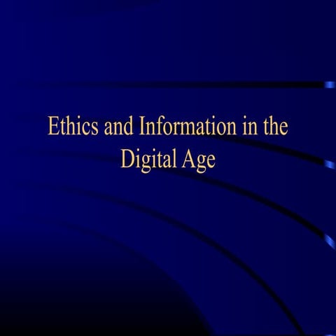 1. ethics digital age | PPT