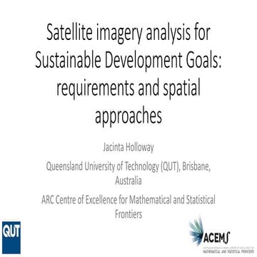 Iaos 2018 Satellite Imagery Analysis For Sustainable Development