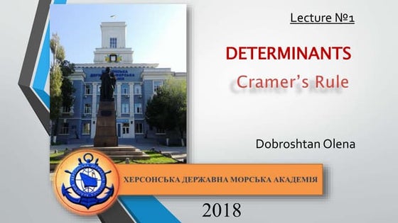 Matrices - Cramer's Rule | PDF