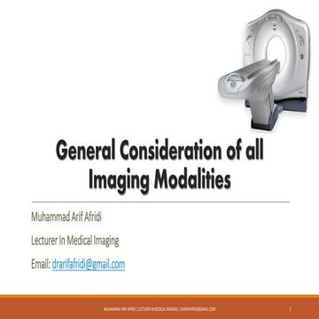 General Consideration of all imaging Modalities | PDF