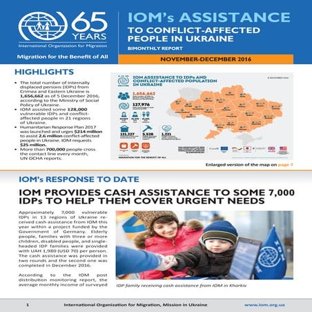 Report on IOM's assistance to conflict-affected people in Ukraine, July ...