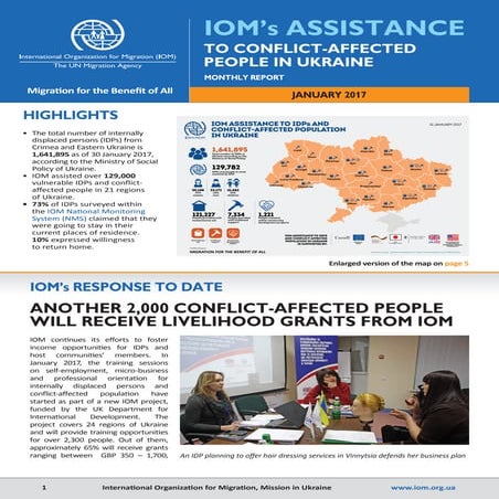 Monthly report on IOM's assistance to IDPs in Ukraine, May-June 2015 | PDF