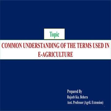 e agriculture | PDF