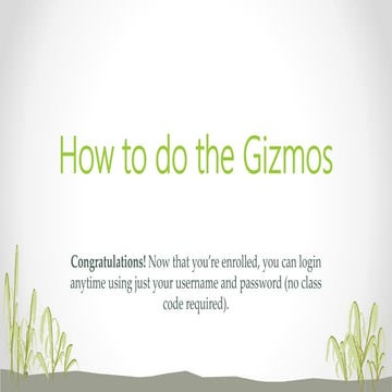 1.0 how to do the gizmos | PPT