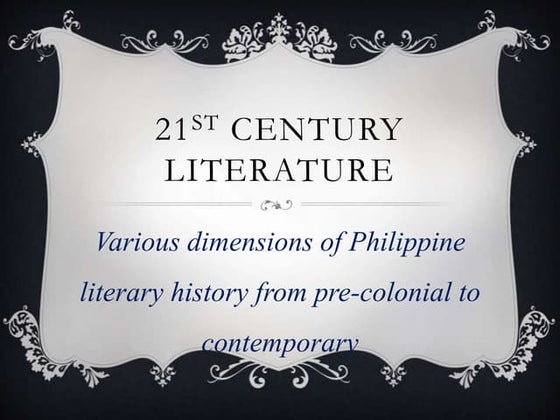 Pre Colonial Literature Pptx Poetry Books And Literature