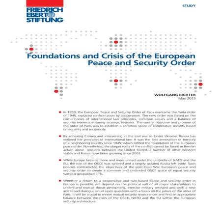 Foundations and crisis of the European peace and security order | PDF