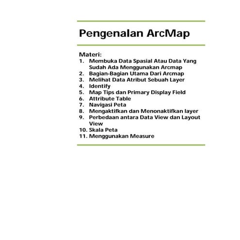 Pengenalan ArcMap | PDF