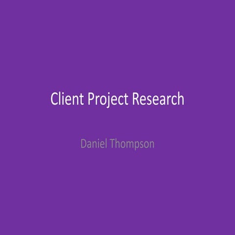 Client Research | PPTX