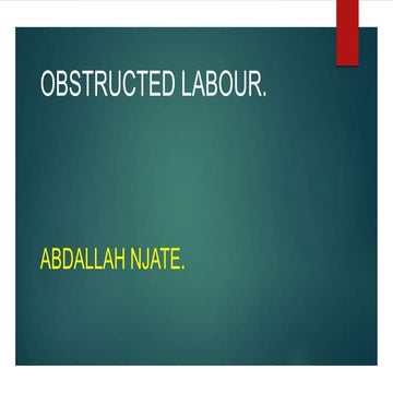 OBSTRUCTED LABOR | PPTX