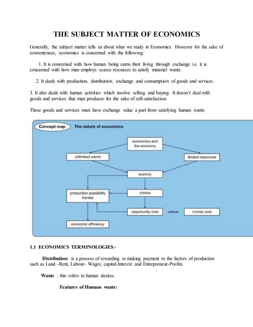 Nature and scopes of Economics | PPT