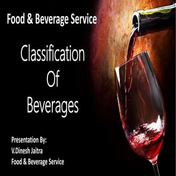 Beverage classification | PPTX