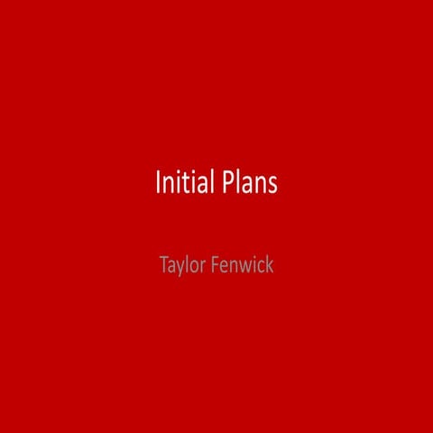 1. fmp initial plans | PPT