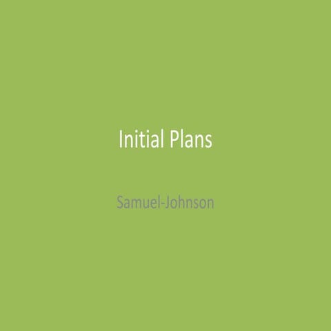 1. initial plans | PPT