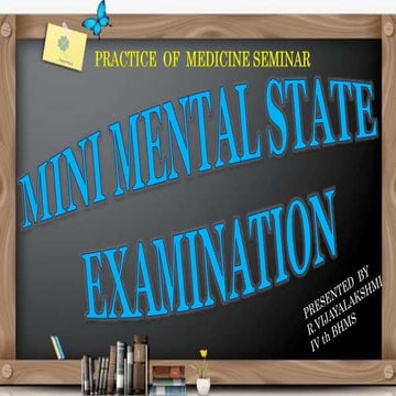 Mini Mental state examination | PPTX