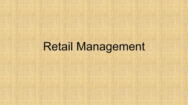 Introduction to Retailing | PPTX