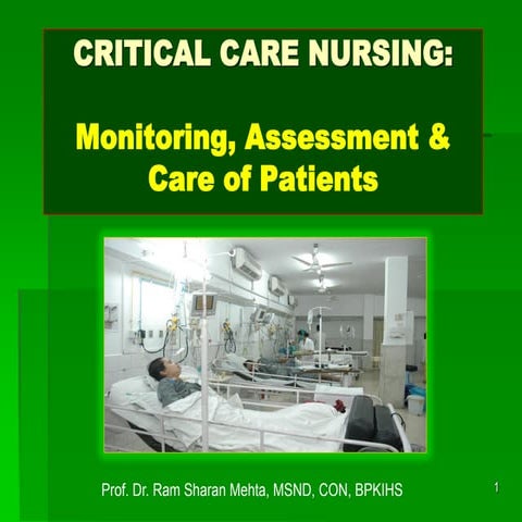 1.4. critical care monitoring, assessment & care of patients | PDF