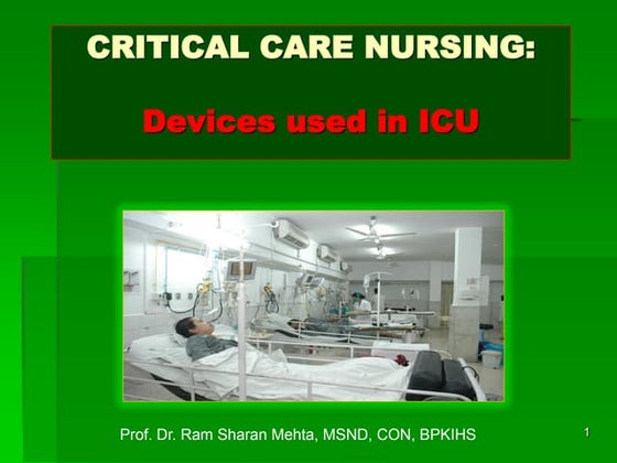 Icu common equipment | PDF | Lung and Respiratory Health | Diseases and ...