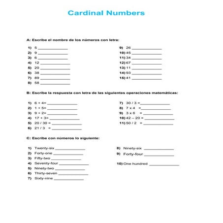 1. cardinal numbers | PDF