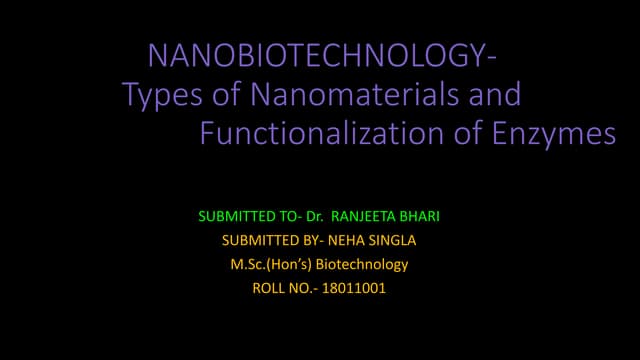 Nanomaterials and their classification | PPTX