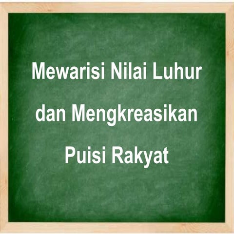 puisi rakyat | PPTX