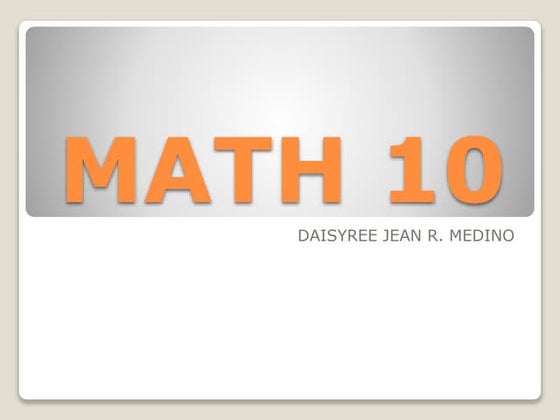 SIM Mathematics 10 Measures of Position | PPT