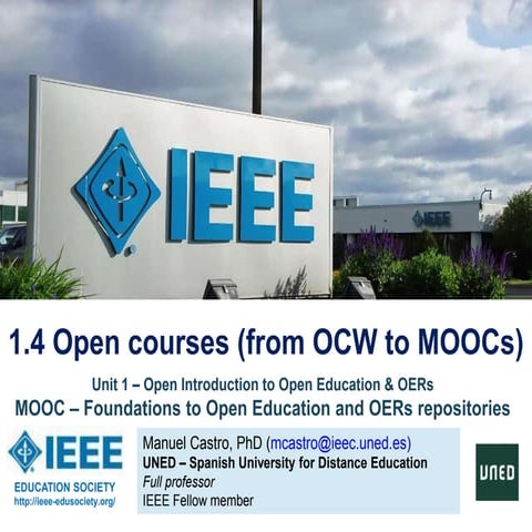 Mooc Oers 1 4 Open Courses From Ocw To Moocs Ppt