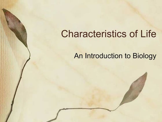 Characteristics of Living Organism | PPT