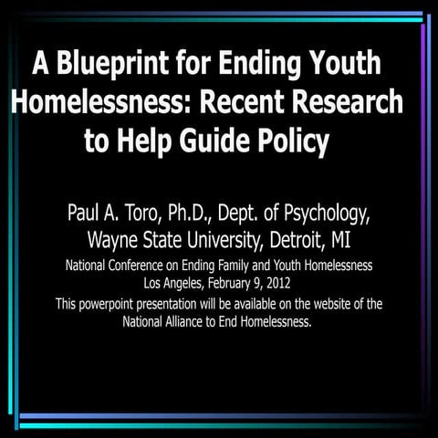1.1 A Blueprint for Ending Youth Homelessness | PPT