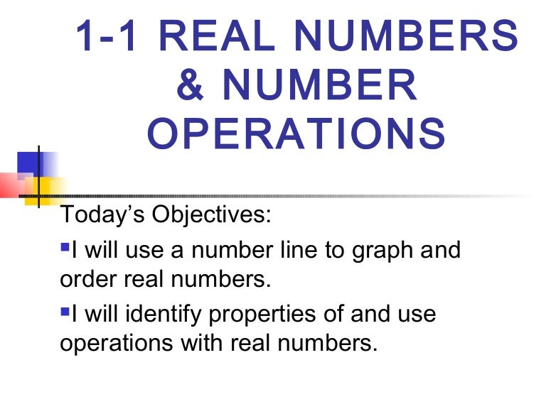 1.1 real numbers & operations