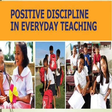 Positive Discipline in Everyday Teaching Primer | PDF