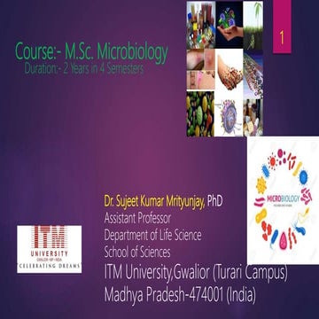 Course Details of M.Sc. Microbiology | PPTX