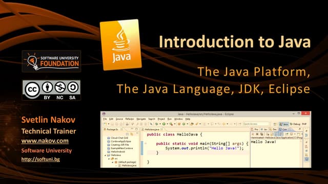 01 Introduction To Programming With Java Ppt