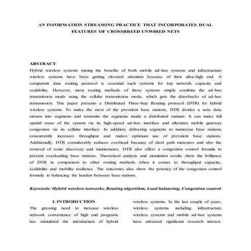1a Distributed Three Hop Routing Protocol To Increase The Pdf 