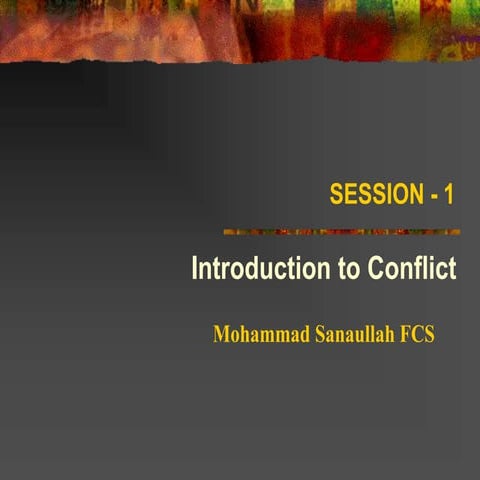 1. introduction to conflict | PPT