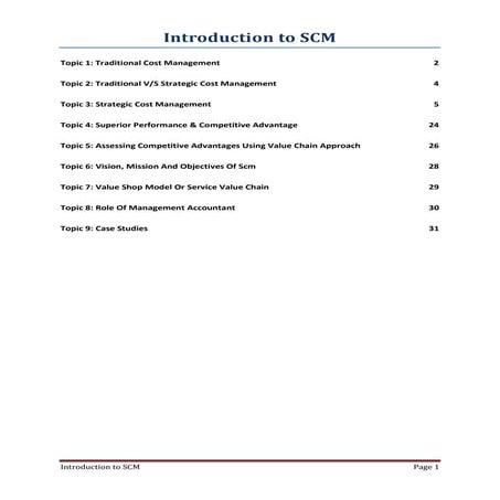 Strategic Cost Management | PDF