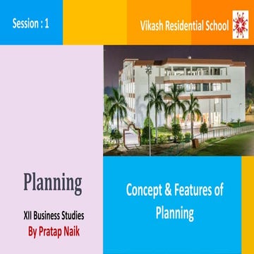 Concept and Features of Planning | PPTX