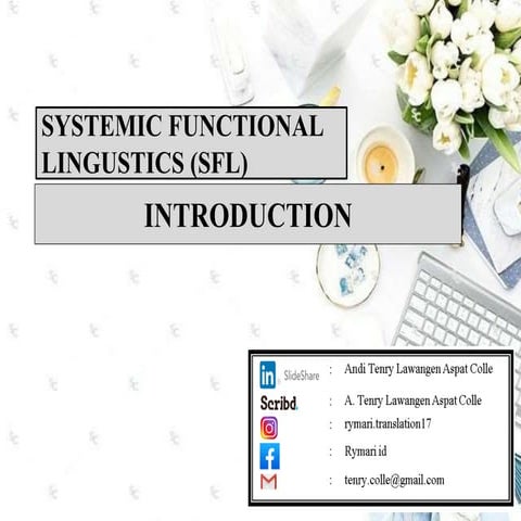 Systemic Functional Linguistics Introduction Ppt Programming Languages Computing