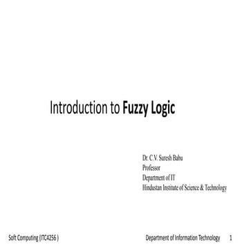 Introduction To Fuzzy Logic Pptx Programming Languages Computing 4251