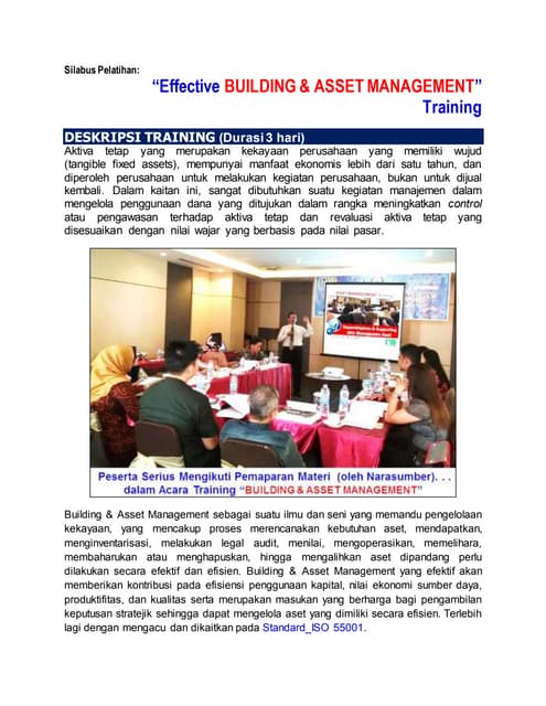 Konsep dan Ruang Lingkup Manajemen Aset with ISO 55001 _Materi Training "ASSET MANAGEMENT" Rumah ...