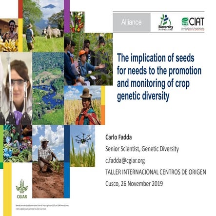 Dr. Carlo Fadda, Director, Bioversity Inc., Rom, Aug 7, 2020 | PDF