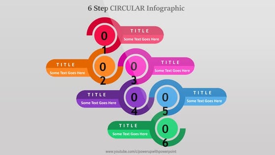 9.create 6 step rounded rectangular info graphic | PPT