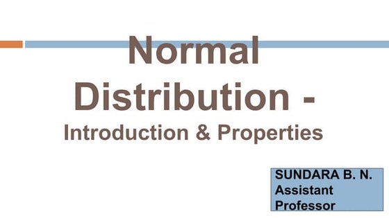 STATISTICS: Normal Distribution | PPT
