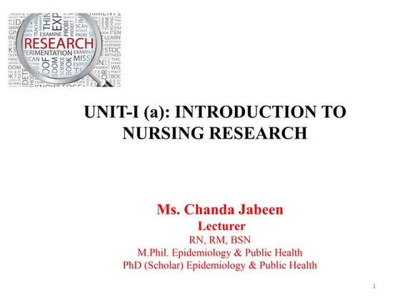 Chapter 1-INTRODUCTION TO RESEARCH | PPT
