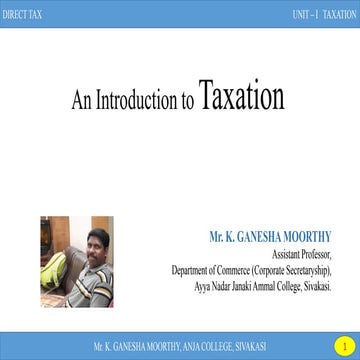 An Introduction to Taxation | PPT