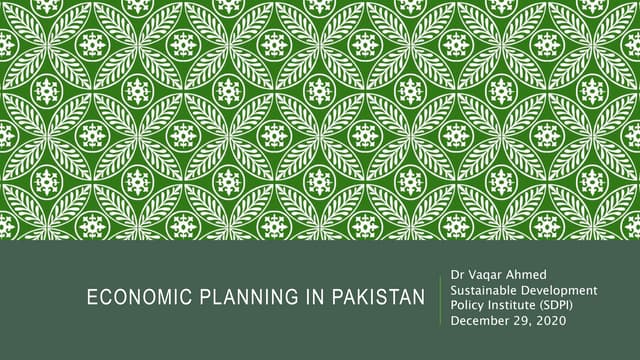 Five Years Plan of Pakistan | DOCX