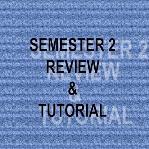 Physics Semester 2 Review and Tutorial | PPTX